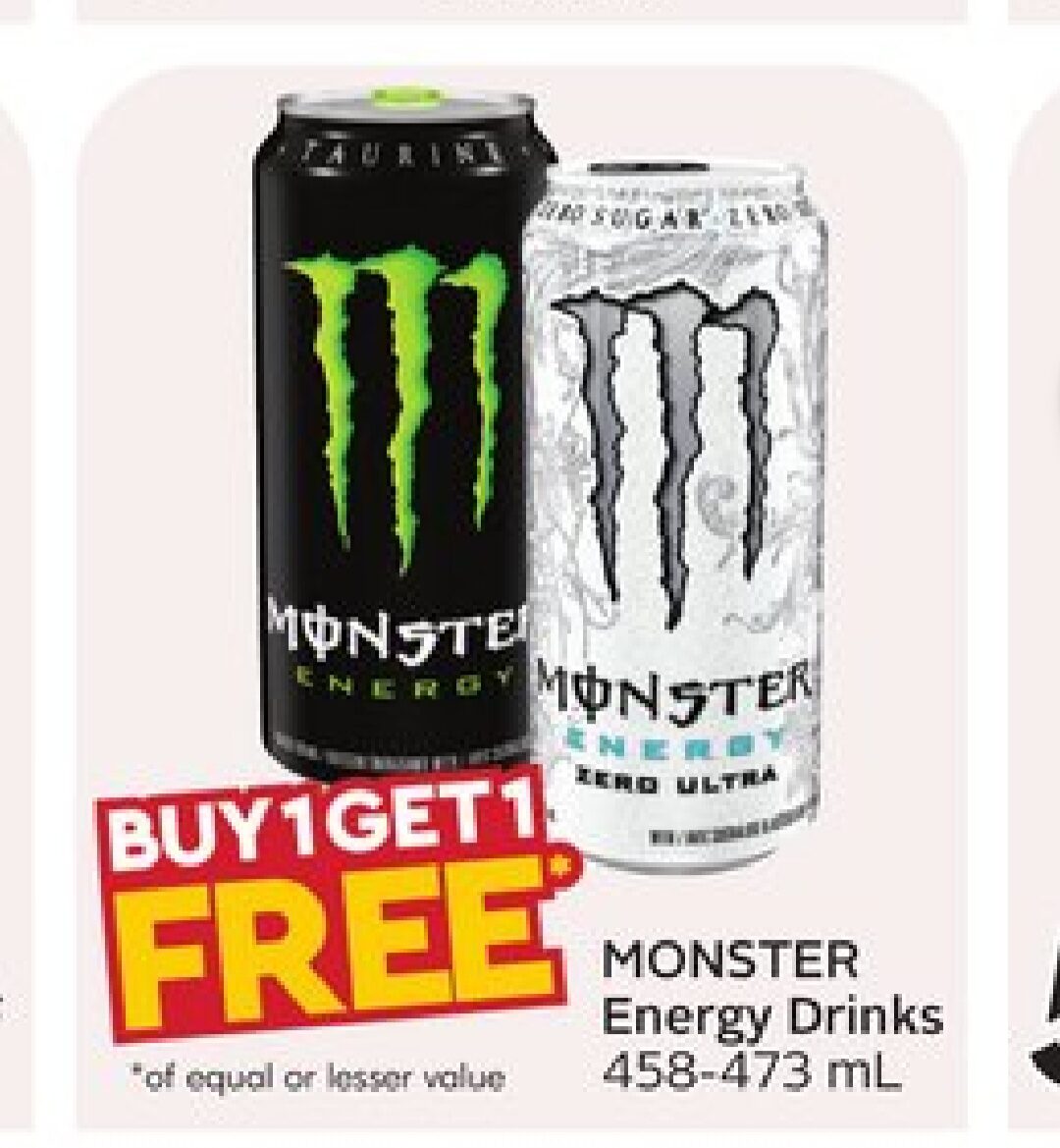 [Sobeys] Safeway Monster Energy drinks bogo $1.50 each - RedFlagDeals ...