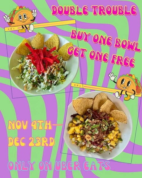 [Gringo Restaurant] BOGO Taco Bowls via Uber Eats (Nov 4th to Dec 23rd ...