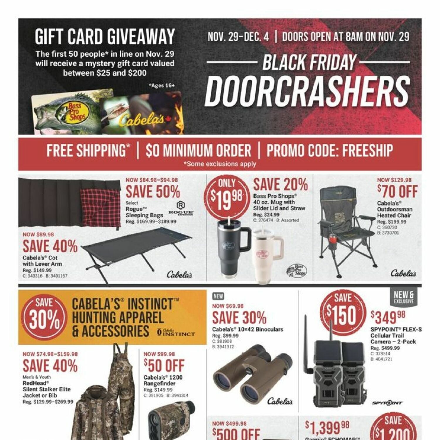 Cabelas Weekly Flyer - Black Friday Door Crashers - Nov 29 – Dec 4 ...