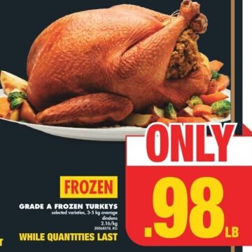 [No Frills] ON YMMV Grade A Frozen Turkeys (While Quantities Last) $0. ...