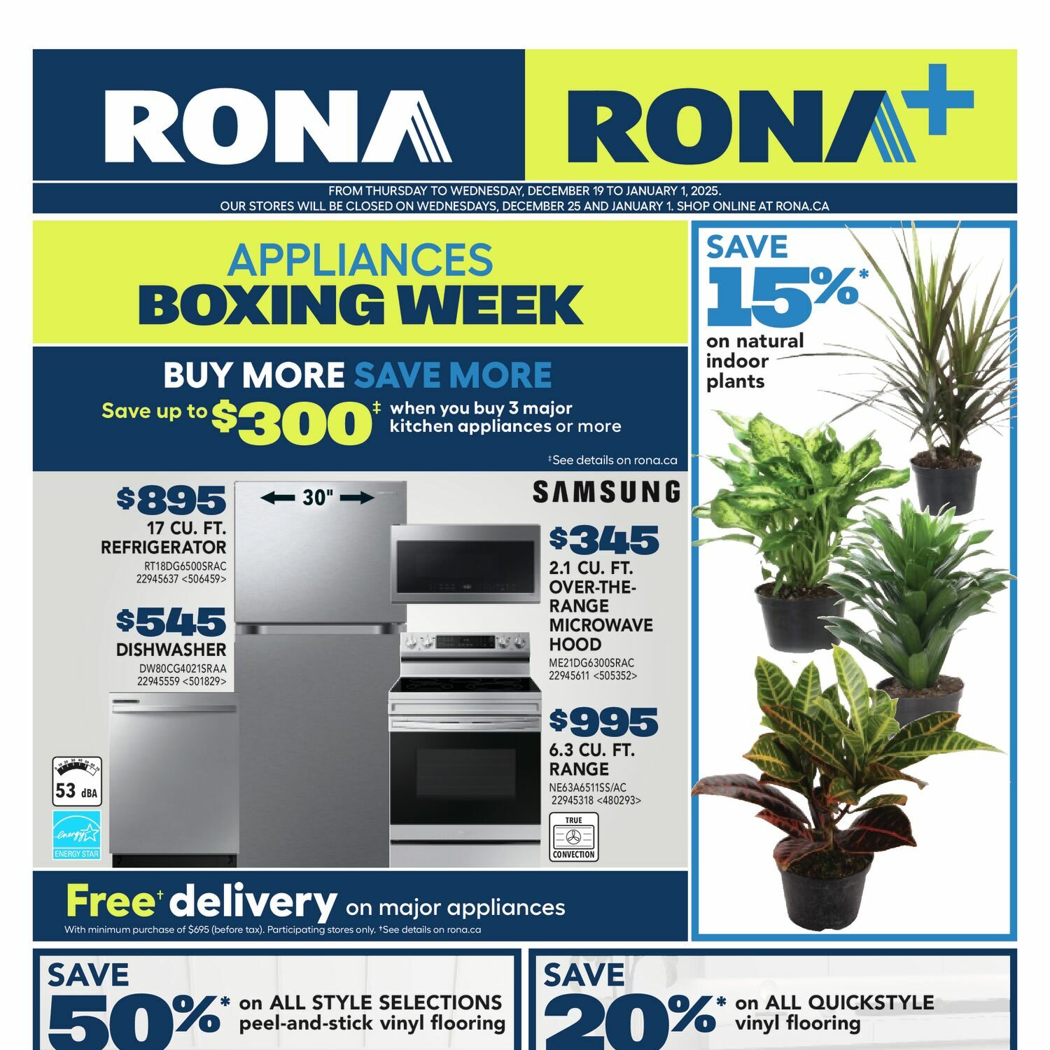 Rona Weekly Flyer - Weekly Deals - Appliances Boxing Week (ON) - Dec 19 ...