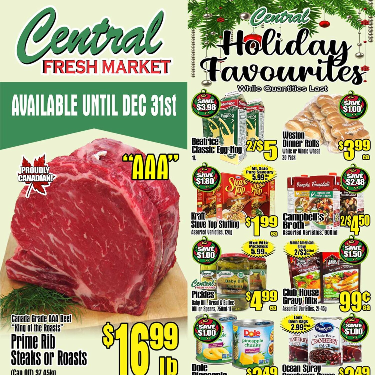 Central Fresh Market Weekly Flyer - Weekly Specials - Dec 19 – 31 ...