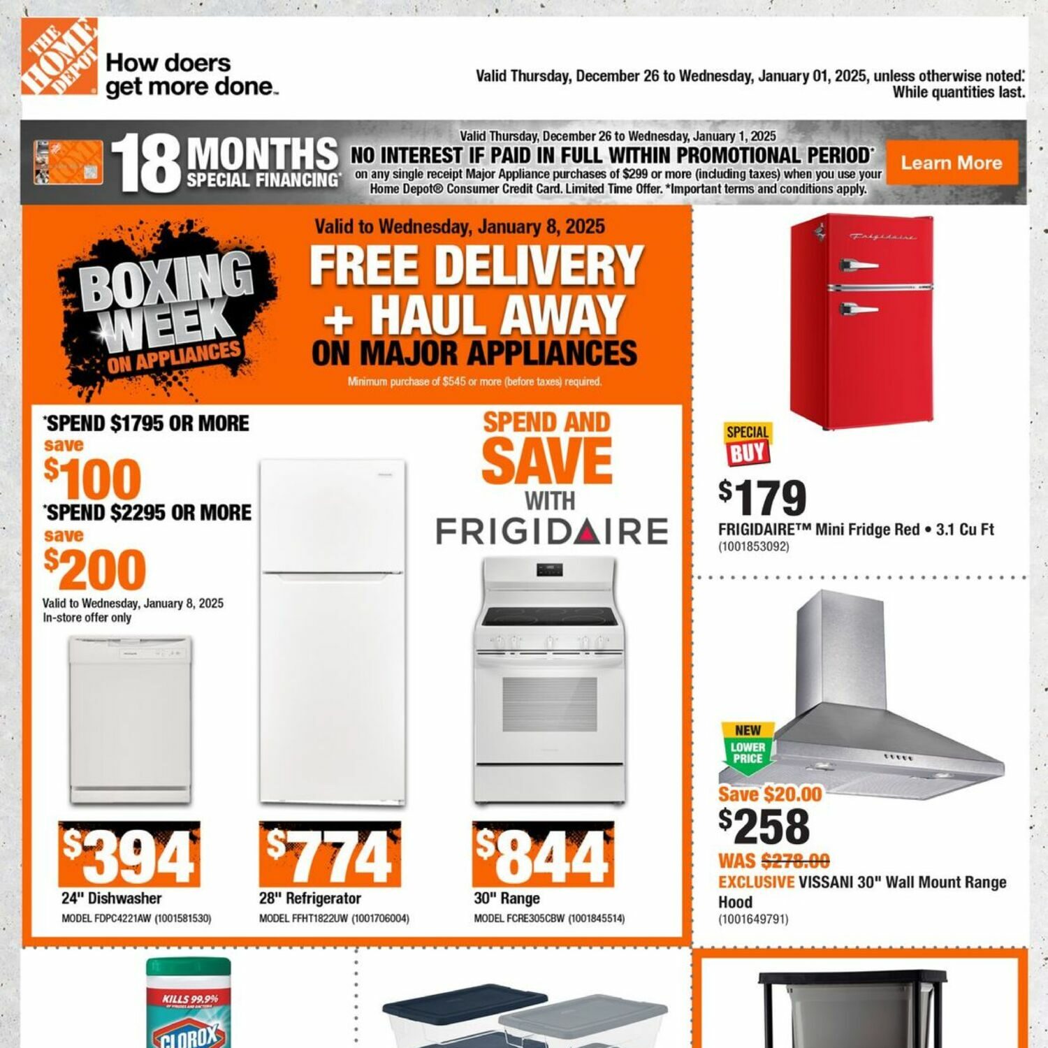 Home Depot Weekly Flyer - Weekly Deals - Boxing Week On Appliances (ON ...
