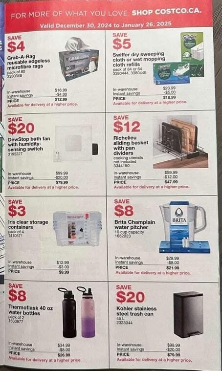 [Costco] Costco Instant Savings Flyer (December 30 - January 26, 2025 ...