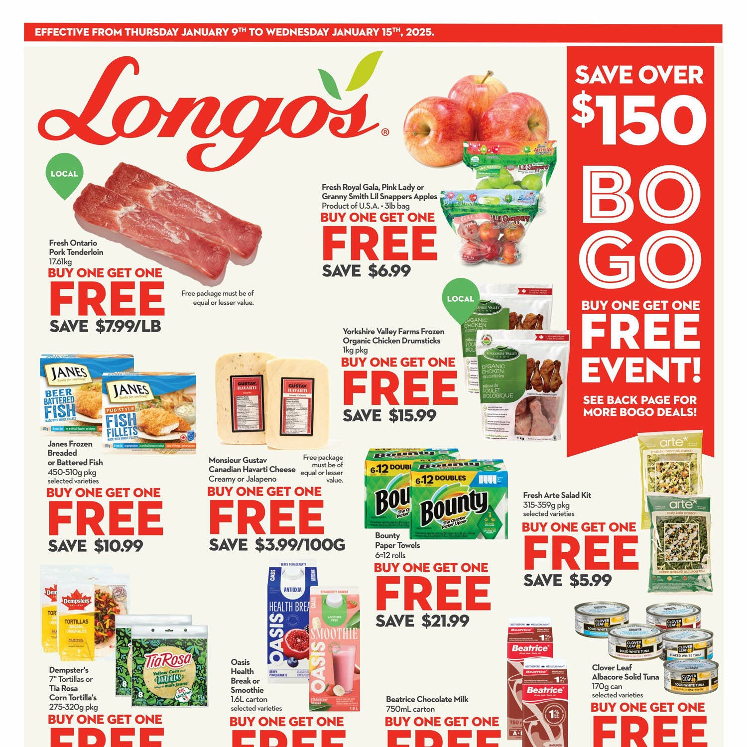 Longos Weekly Flyer - Weekly Savings - BOGO Free Event - Jan 9 – 15 - RedFlagDeals.com