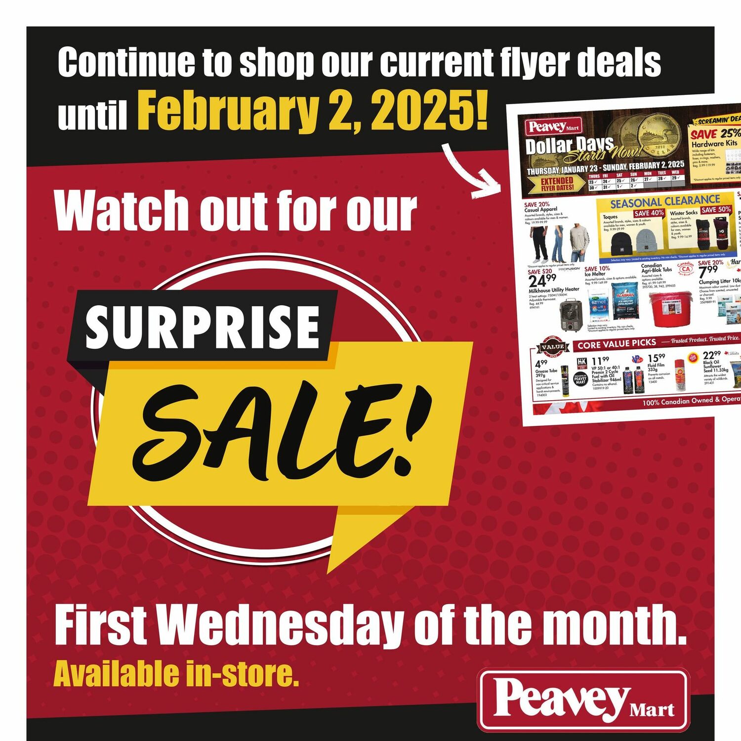 PeaveyMart Weekly Flyer - Surprise Sale - Dollar Days (ON) - Jan 23 ...
