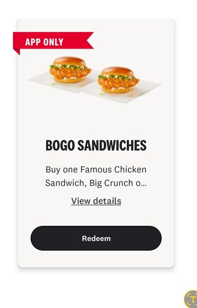 [KFC] BOGO on Chicken Sandwich APP Only - RedFlagDeals.com Forums