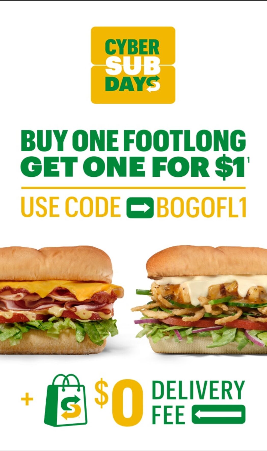 [Subway] Subway - Buy a Footlong, get another for $1 [app/online orders ...