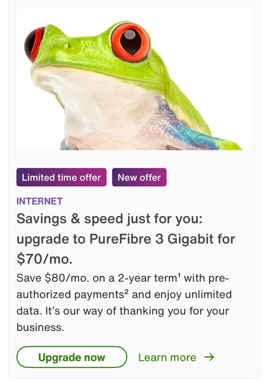 [Telus] PureFibre 1.5 Gigabit for $65 or 3 Gigabit for $70 YMMV ...