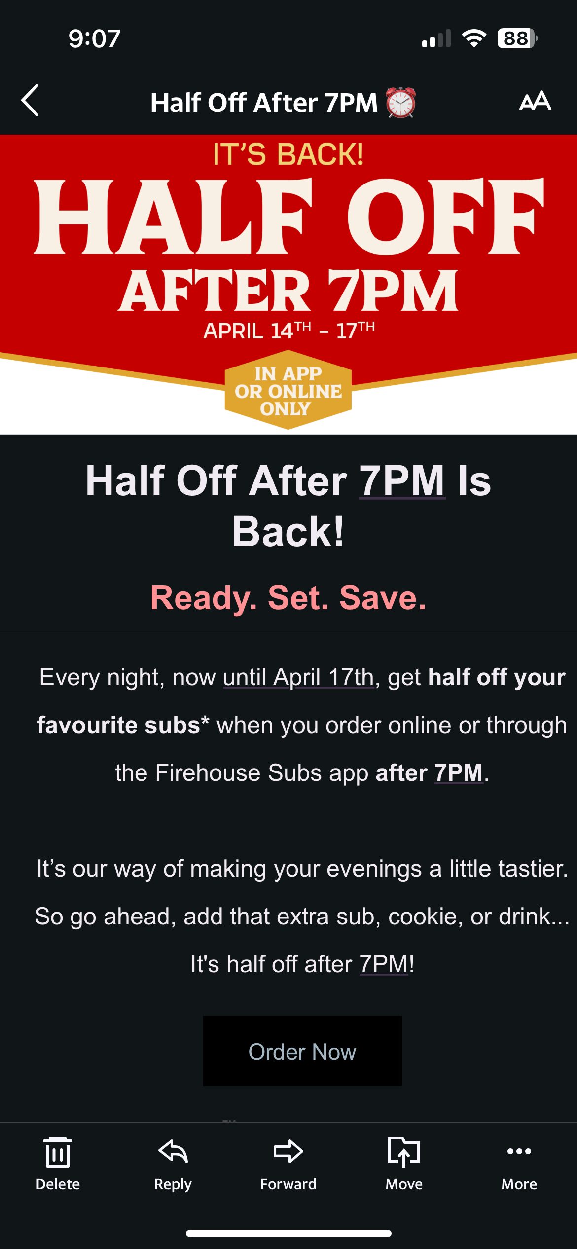 [Firehouse Subs] Firehouse Subs Half Off After 7pm - RedFlagDeals.com ...