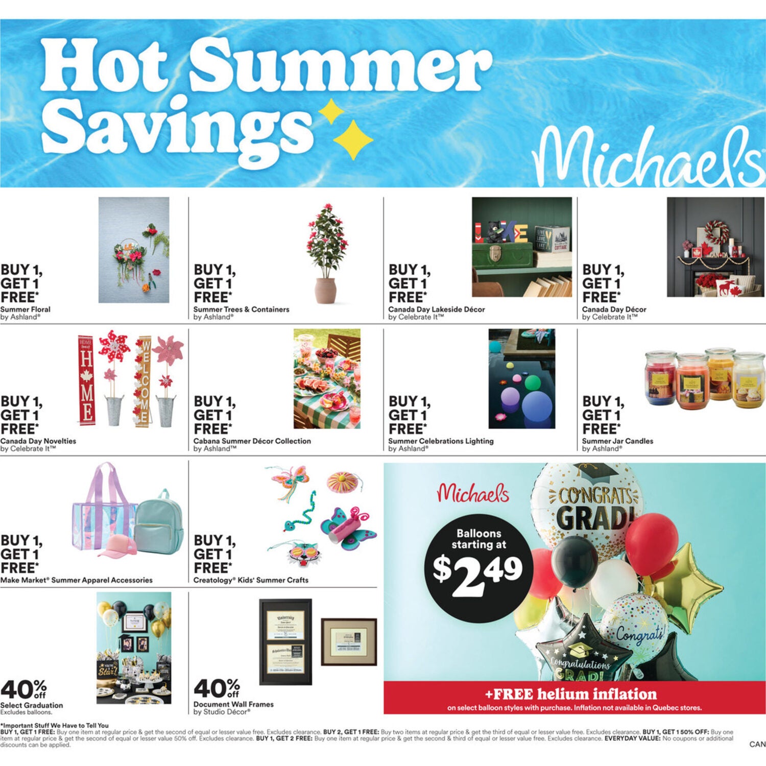 Michaels Weekly Flyer - Weekly Deals - Hot Summer Savings - May 30 ...