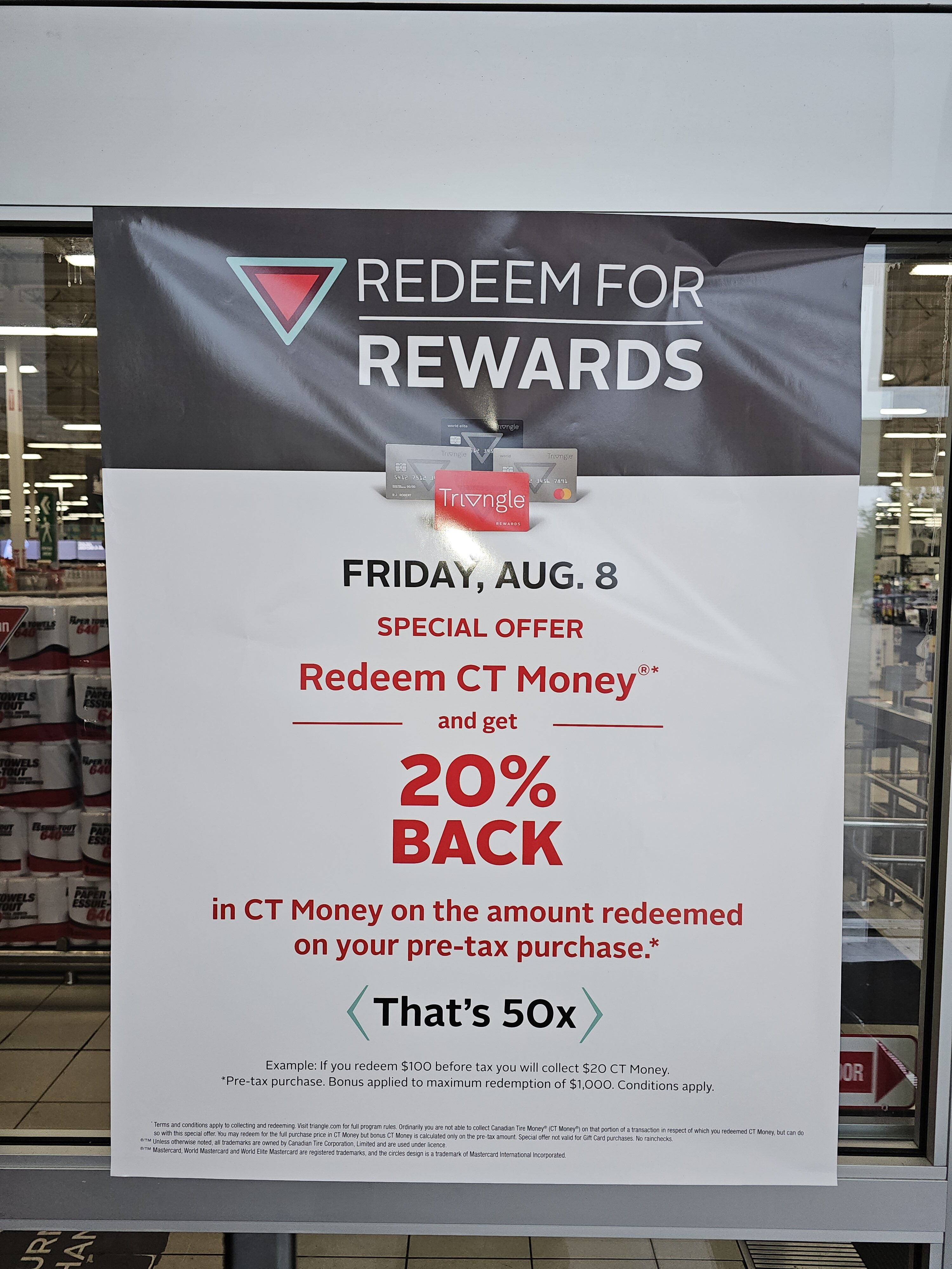 [Canadian Tire] Get 20% back in CT Money when redeeming CT Money at CT ...