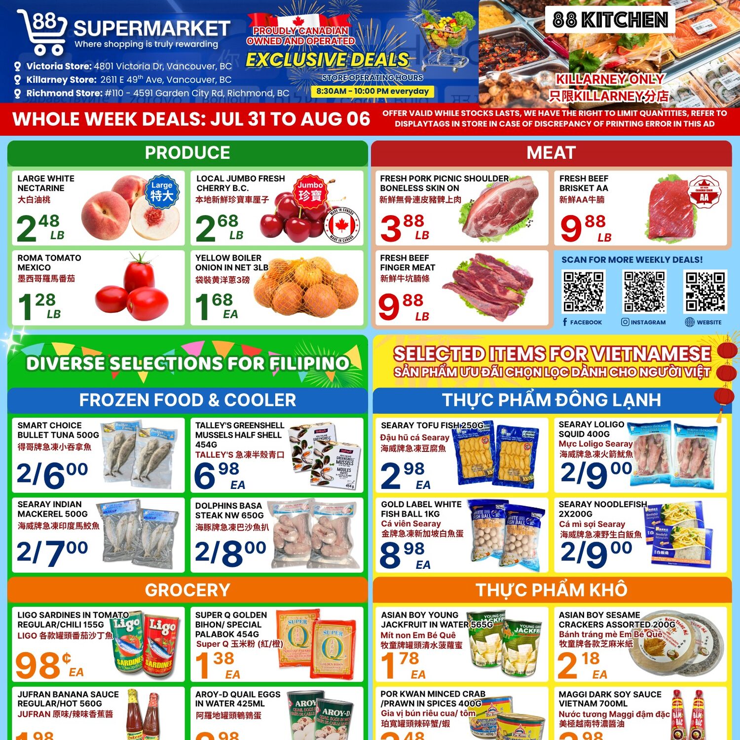 88 Supermarket Weekly Flyer - Weekly Specials - Jul 31 – Aug 6 ...