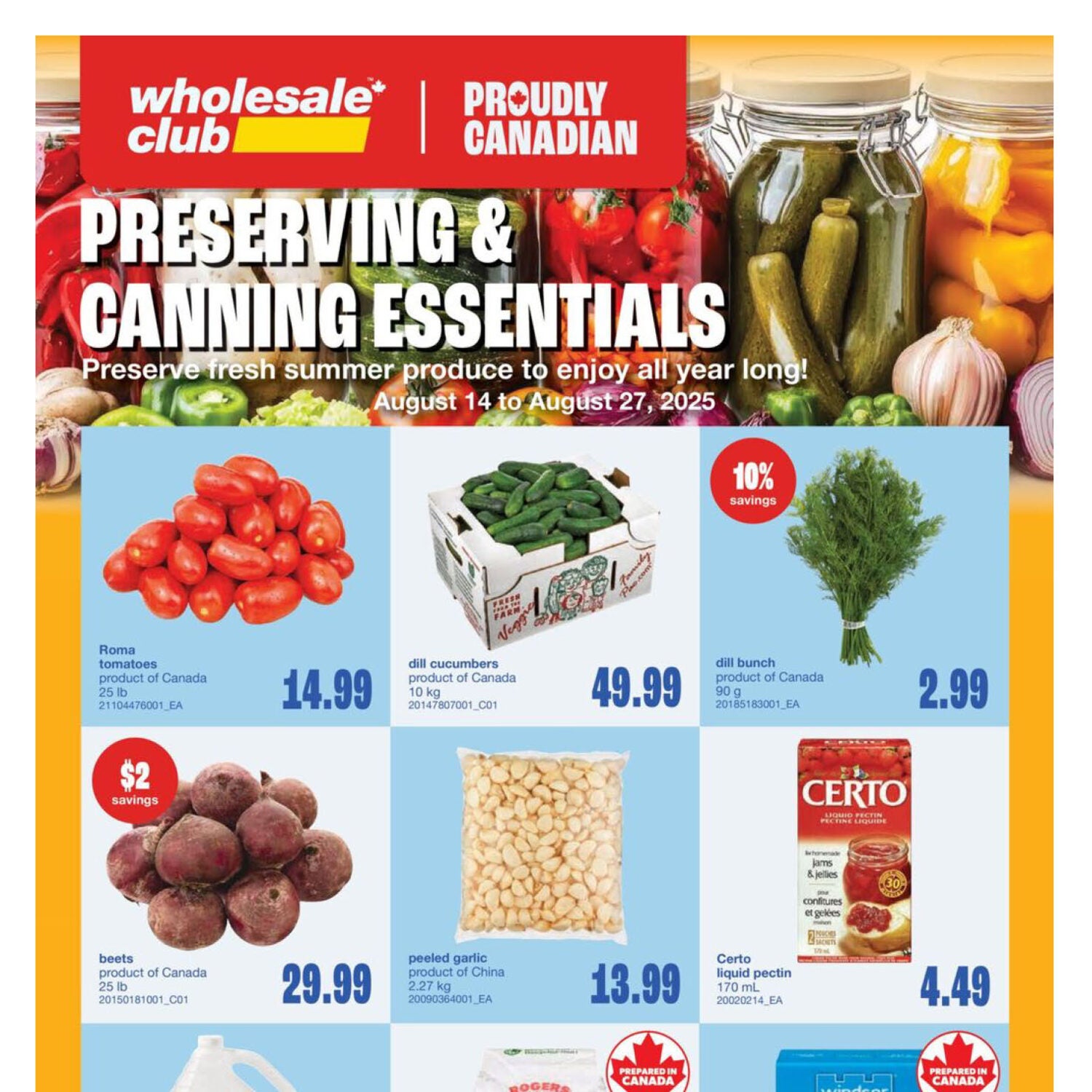 Wholesale Club Weekly Flyer - Preserving & Canning Essentials (West ...