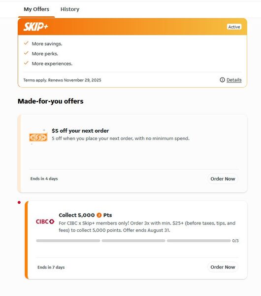 [Skip] Skip the Dishes $5 off $5 minimum order. Targeted ...
