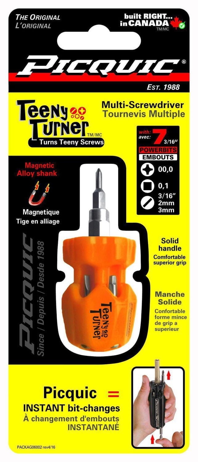 [Walmart] Picquic Teeny Turner Multi-bit Precision Screwdriver, Made in ...