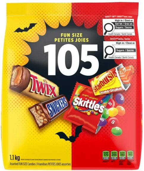 [Walmart] MARS Halloween Chocolate and Candy Fun Size Mixed Pack, 105 ...