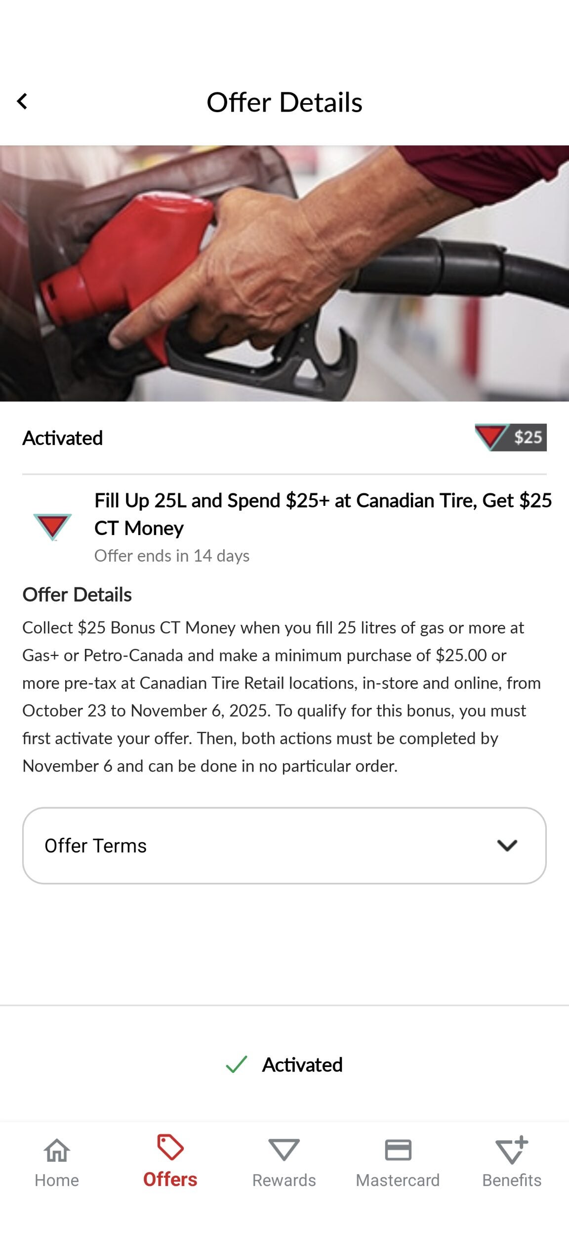 [Canadian Tire] Fill Up 25L and Spend $25+ at Canadian Tire, Get $25 CT ...