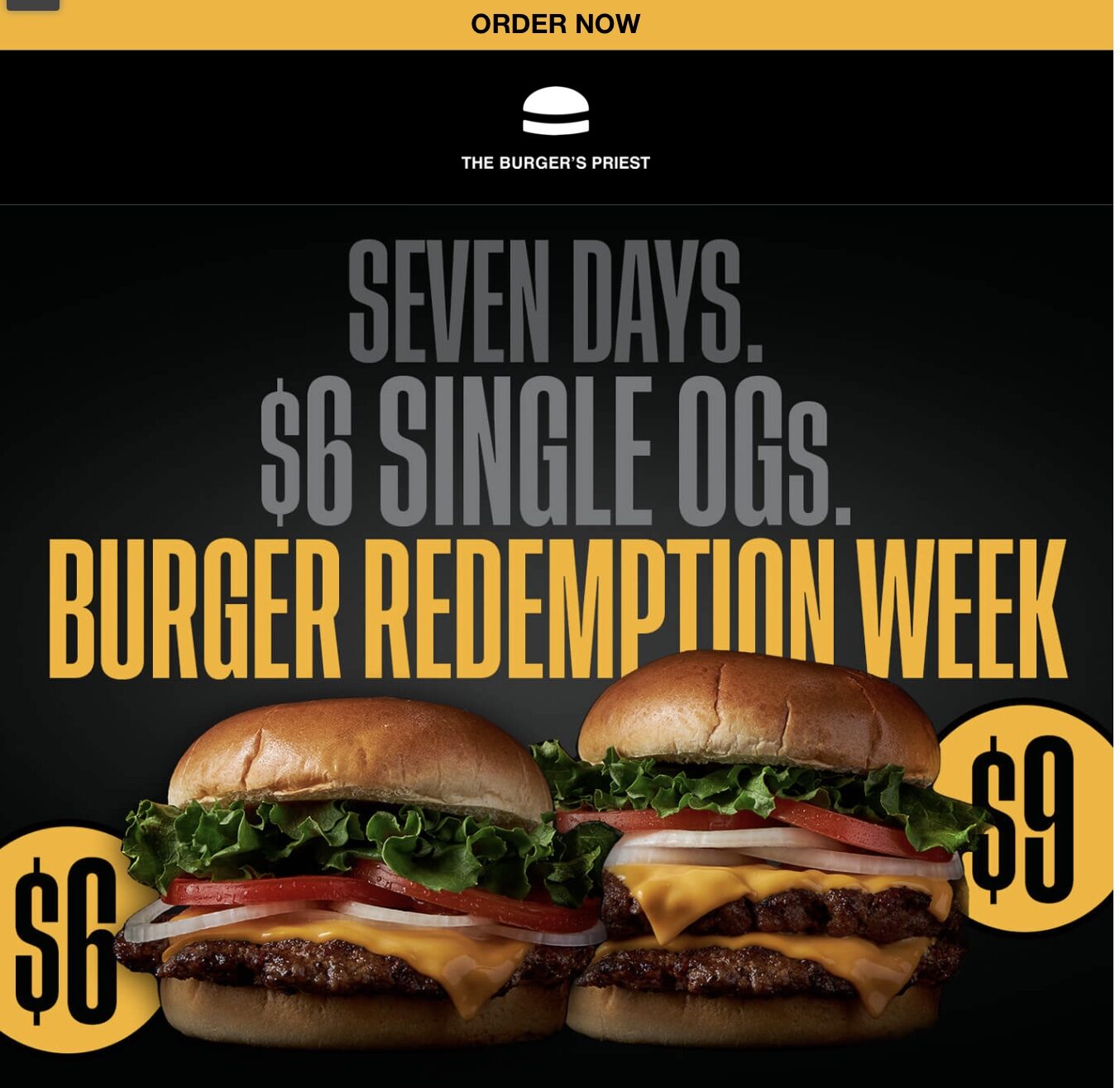 [The Burger^s Priest] AB/ON $6 single OGs $9 doubles Burger Redemption ...