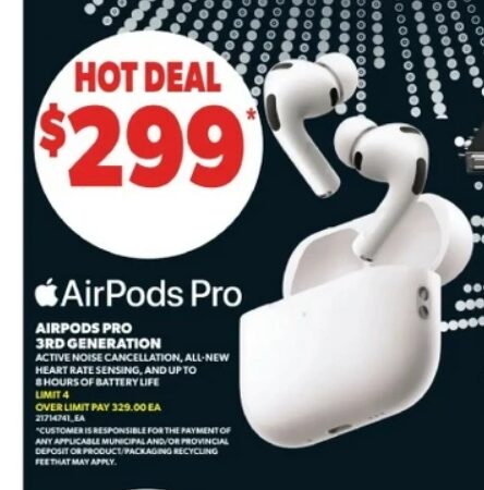 [Real Canadian Superstore] [Black Friday] AirPods Pro 3rd Generation ...