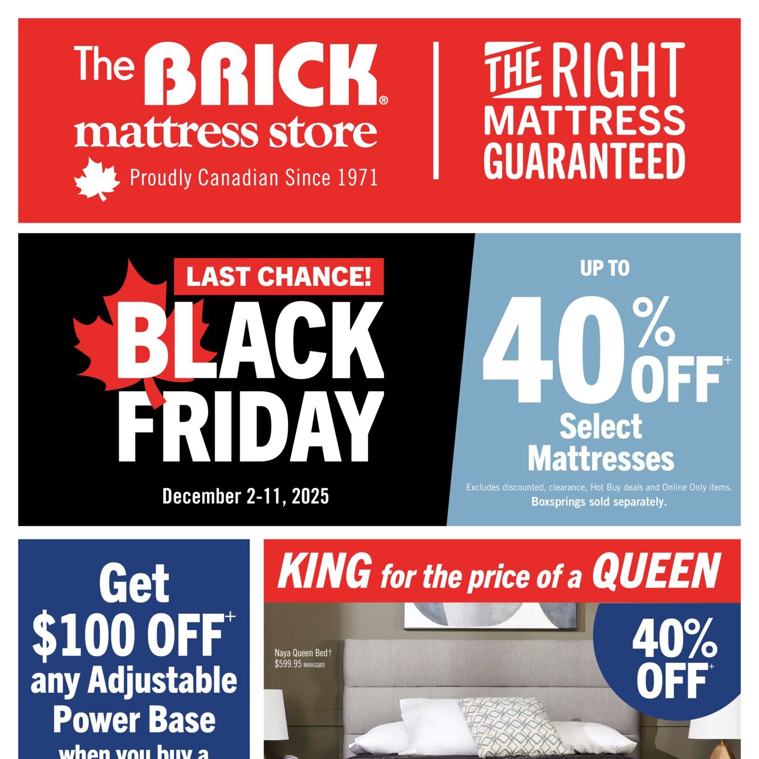 The Brick Weekly Flyer - Mattress Store - Black Friday Last Chance ...