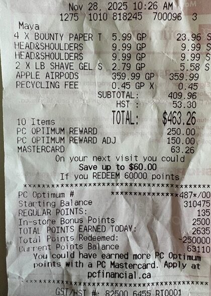 [Real Canadian Superstore] [Black Friday] AirPods Pro 3rd Generation ...