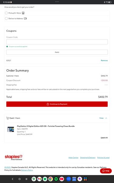 [Staples] Staples $50 off $250 code until Dec 18th and $200 GC when ...