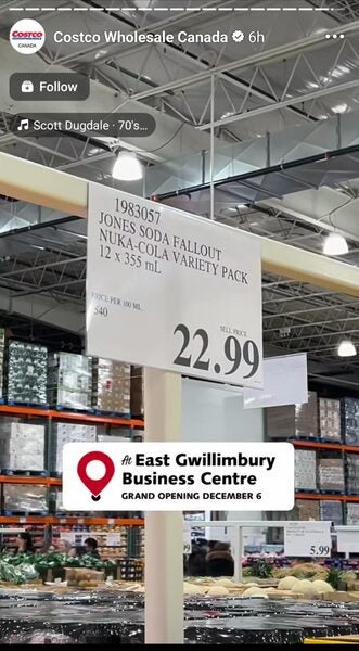 [Costco] Costco - Fallout X Jones Soda 12 pack available in Canada $22. ...