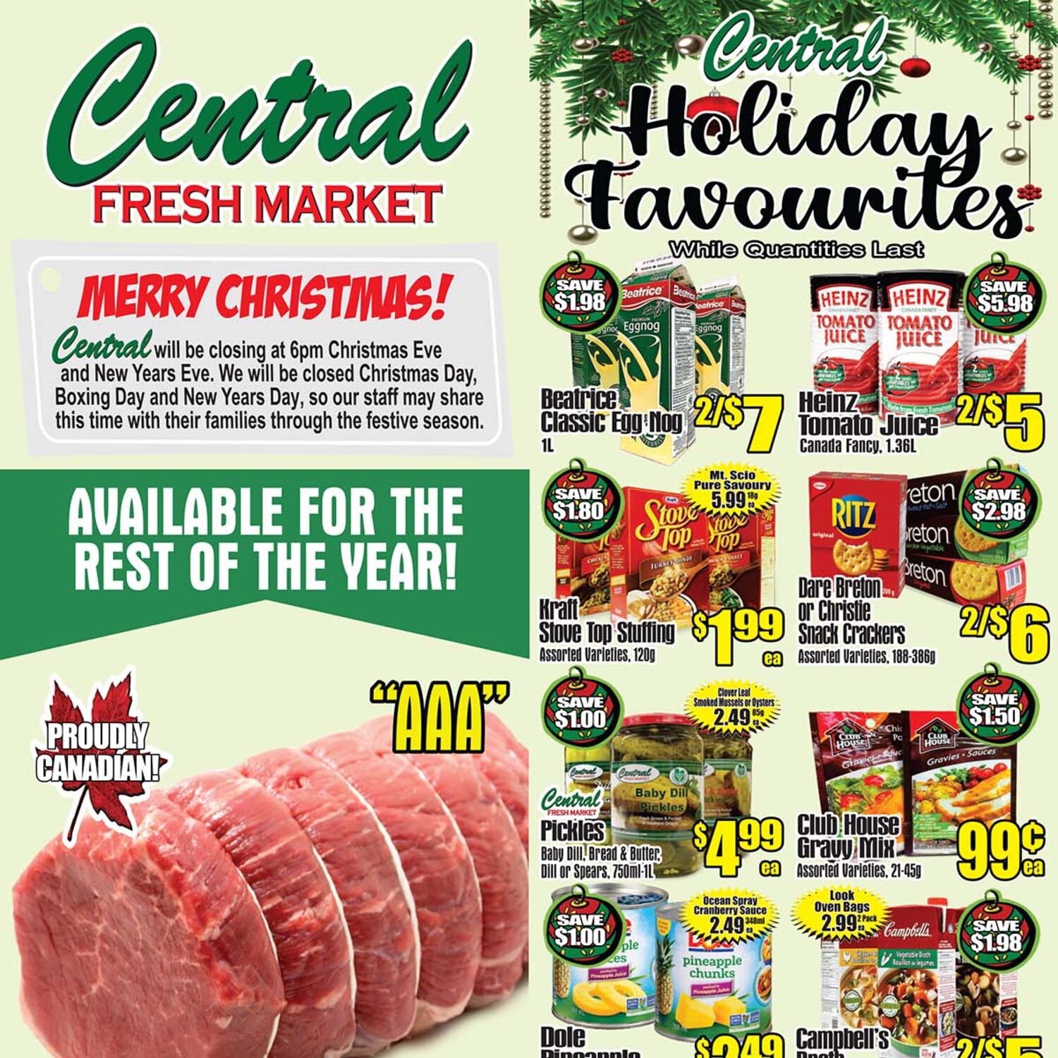 Central Fresh Market Weekly Flyer - Weekly Specials - Dec 18 – 31 ...