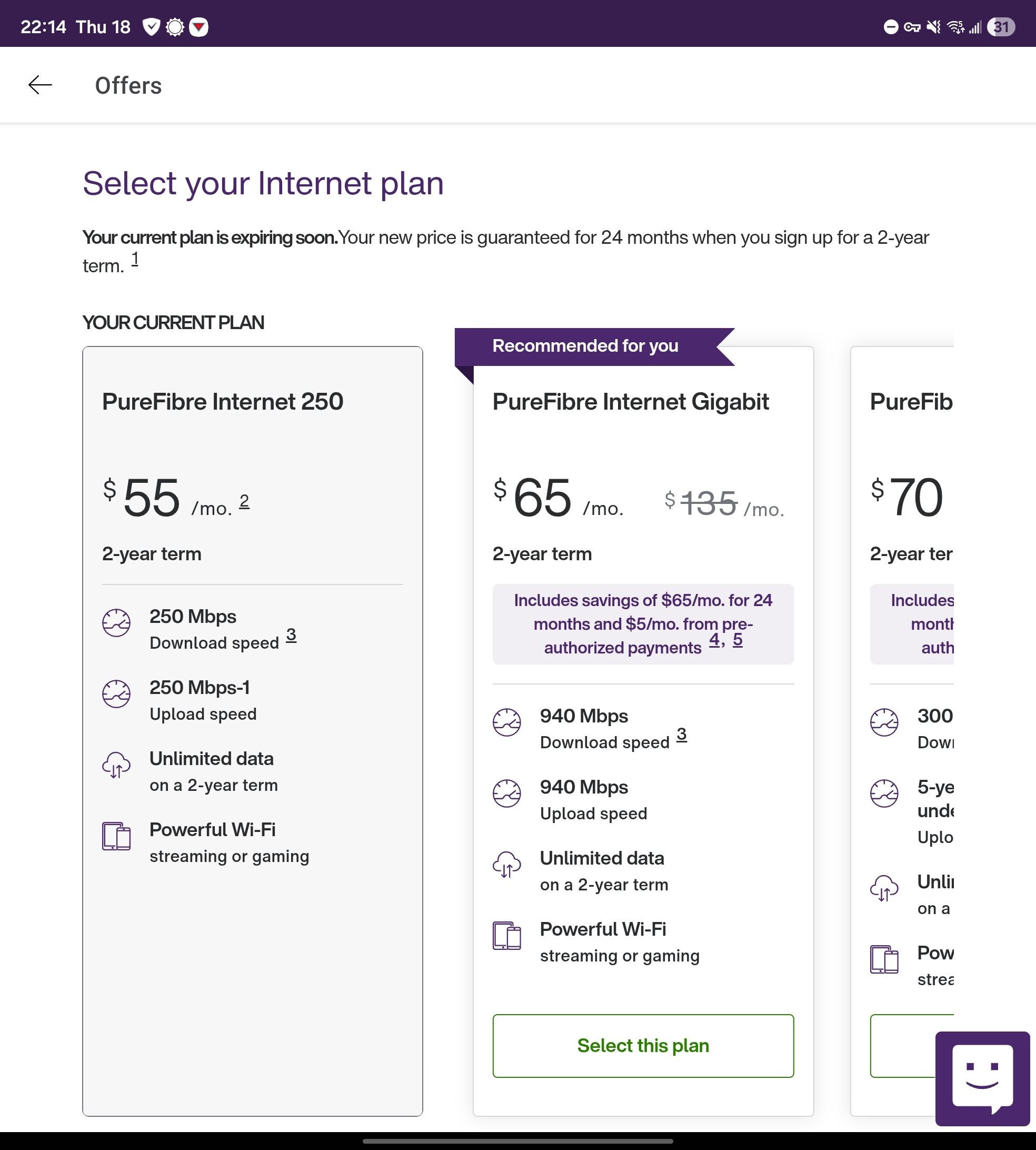 [Telus] PureFibre 1.5 Gigabit for $65 or 3 Gigabit for $70 YMMV - Page ...