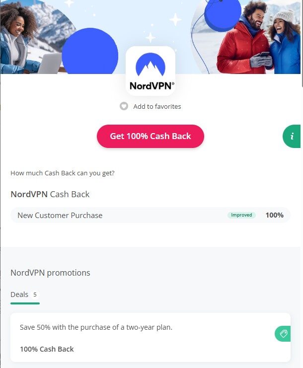 [TopCashback] 100% Cashback on NordVPN - RedFlagDeals.com Forums
