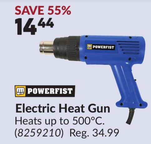 [Princess Auto] POWERFIST Electric Heat Gun $14.44 (reg. $34.99) or ...