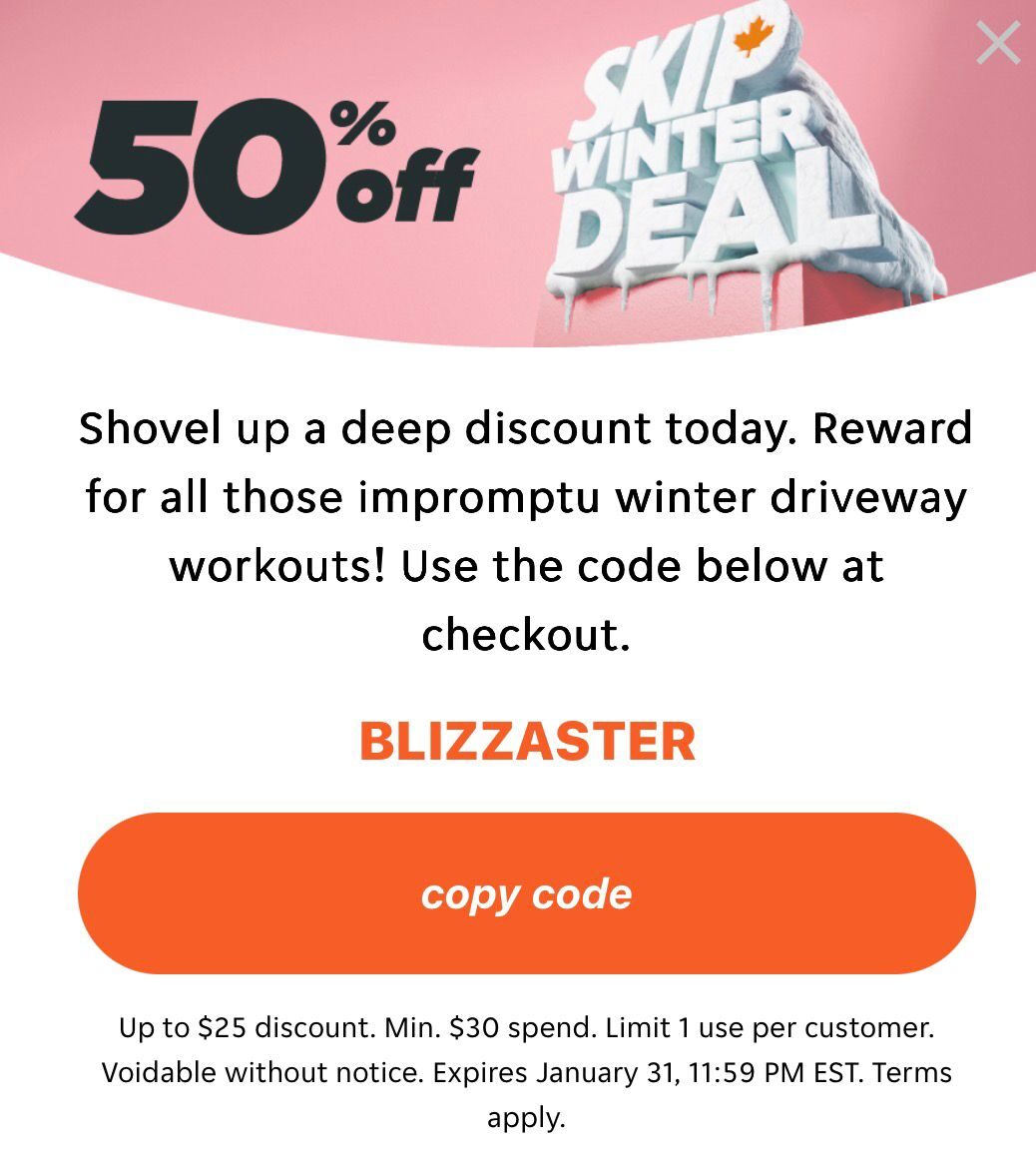 [Skip] 50% Off Skip Winter Deal (YMMV) - Page 13 - RedFlagDeals.com Forums