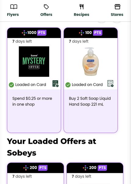 [Sobeys] AB MB ON scene members weekly mystery offer UP TO 10,000 ...
