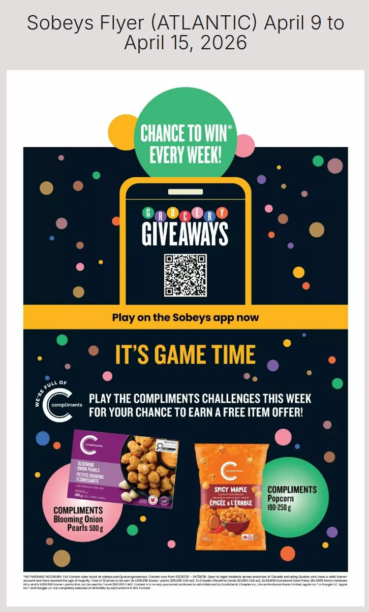 [Empire] Sobeys/FreshCo/Foodland/Safeway APP Grocery Giveaway weekly ...