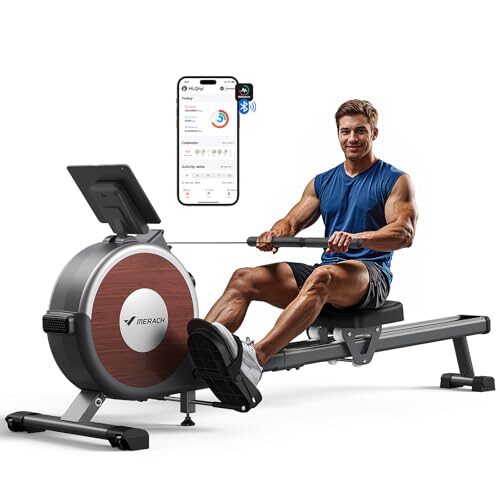 [Amazon.ca] Bluetooth Magnetic Rower Machine with Dual Slide Rail $199. ...