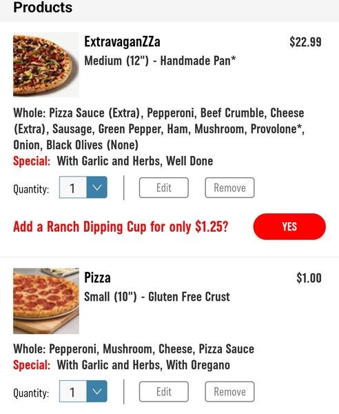 [Domino's Pizza] Buy One Pizza Get One For $1.00 - RedFlagDeals.com Forums
