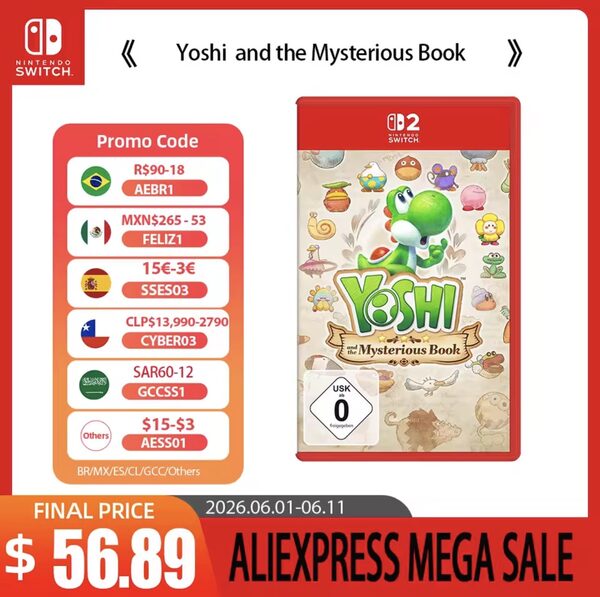 [AliExpress] Switch 2 - Yoshi and the Mysterious Book US/EU/HK/JP ...