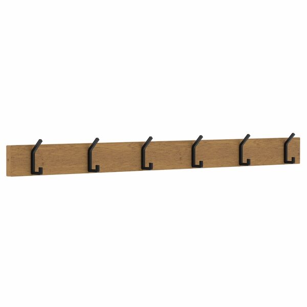 [Home Depot] 45-inch Wall-Mounted Wooden Coat Hook Rail with 6 Hooks ...