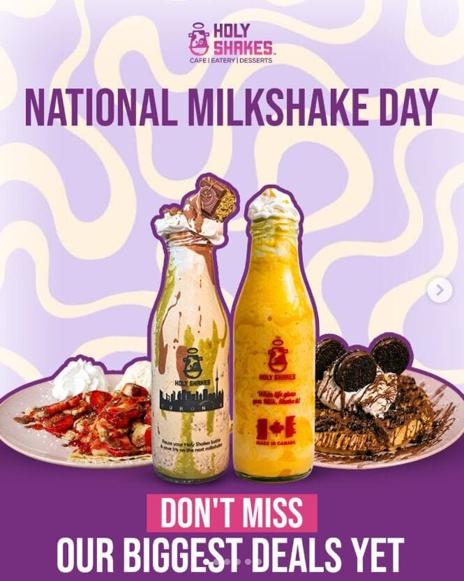 [Holy Shakes] [AB BC MB ON] June 20: 50% off premium milkshakes/crepes ...