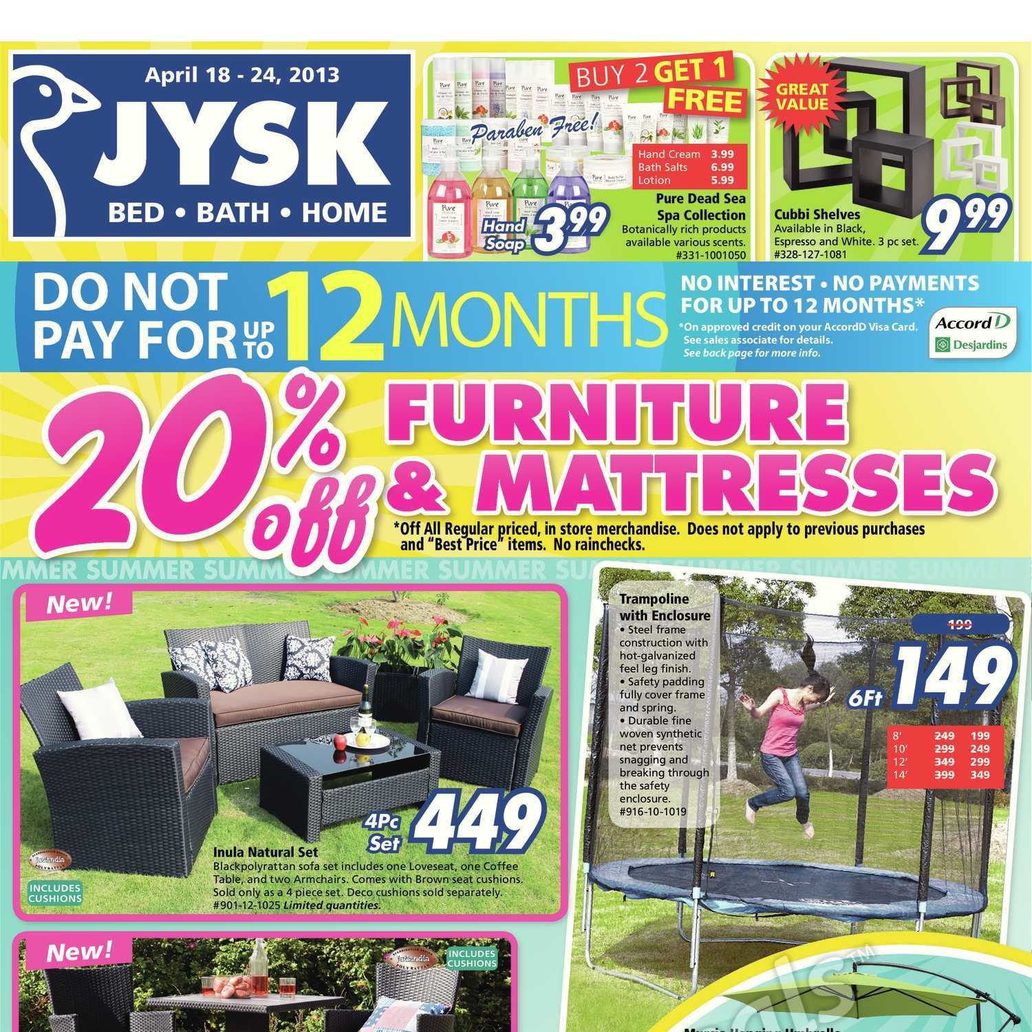 JYSK Weekly Flyer - Weekly Flyer - Apr 18 – 24 - RedFlagDeals.com