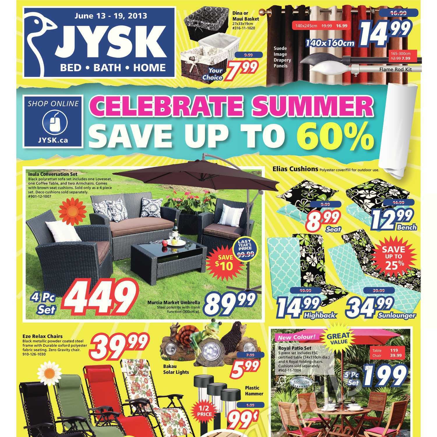 JYSK Weekly Flyer - Weekly Flyer - Celebrate Summer - Jun 13 – 19 ...