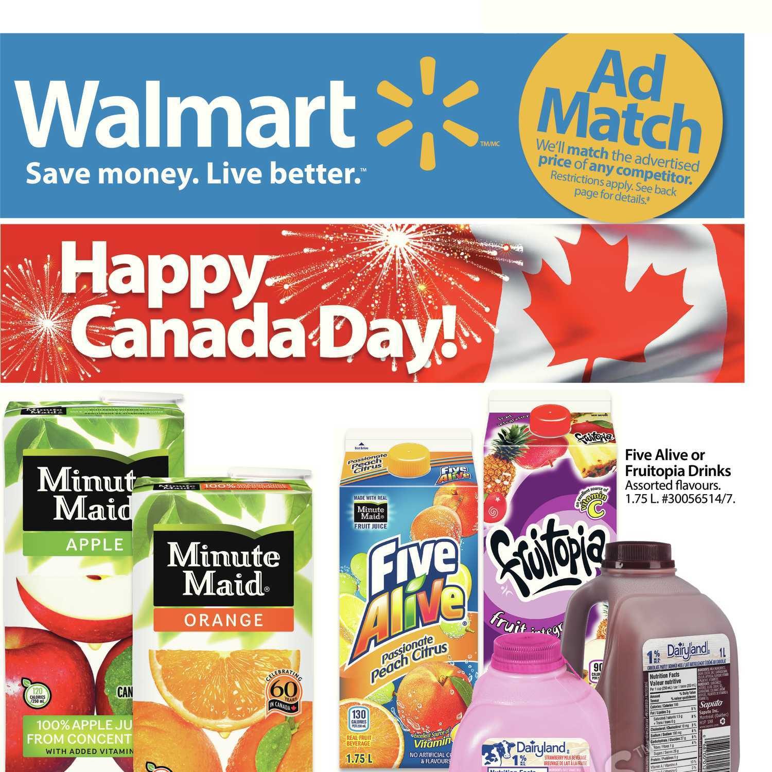 Walmart Weekly Flyer - Weekly Flyer - Happy Canada Day! - Jun 28 – Jul ...