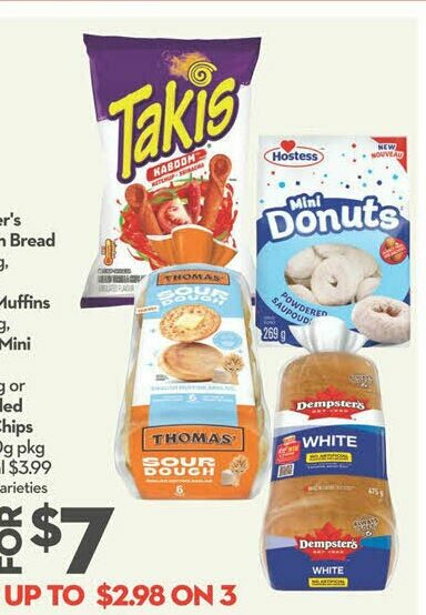 Longos: Dempster's Sandwich Bread, Thomas' English Muffins, Hostess ...